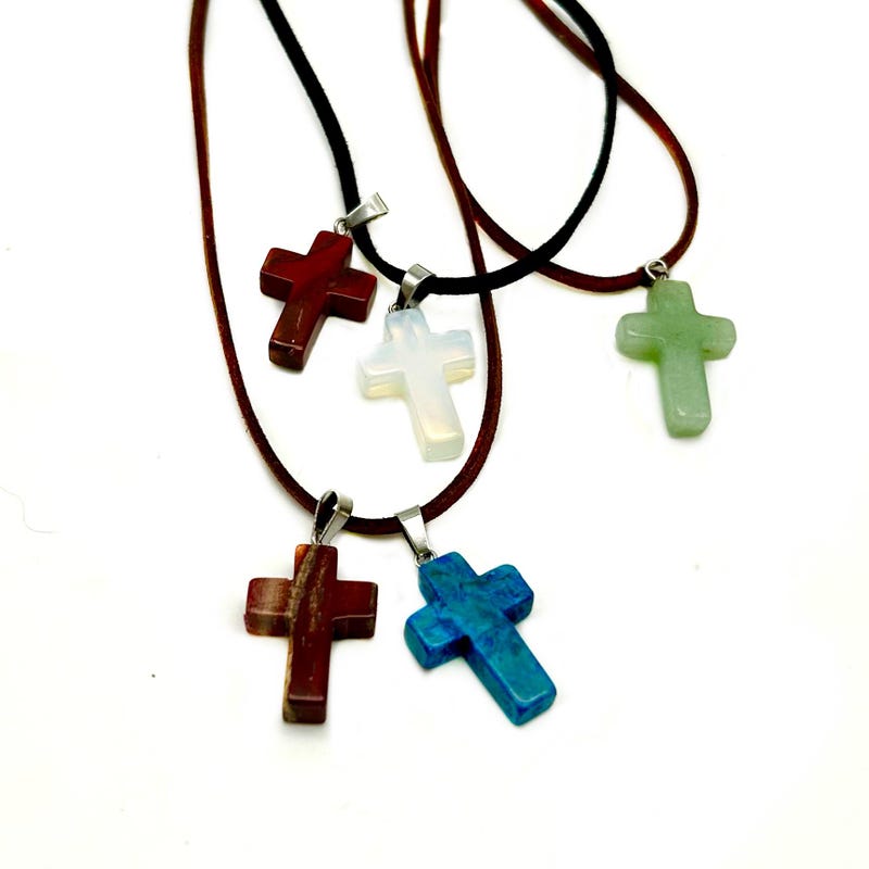 Child Blue Cross Necklace - Etsy