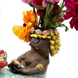 Handmade Ceramic Mermaid Vase: Whimsical Octopus Stoneware Pottery - Etsy