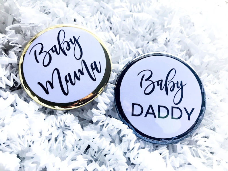 Baby Mama, Baby Daddy, Baby Shower Pins - Etsy