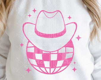 Disco Cowgirl Howdy SVG - Etsy