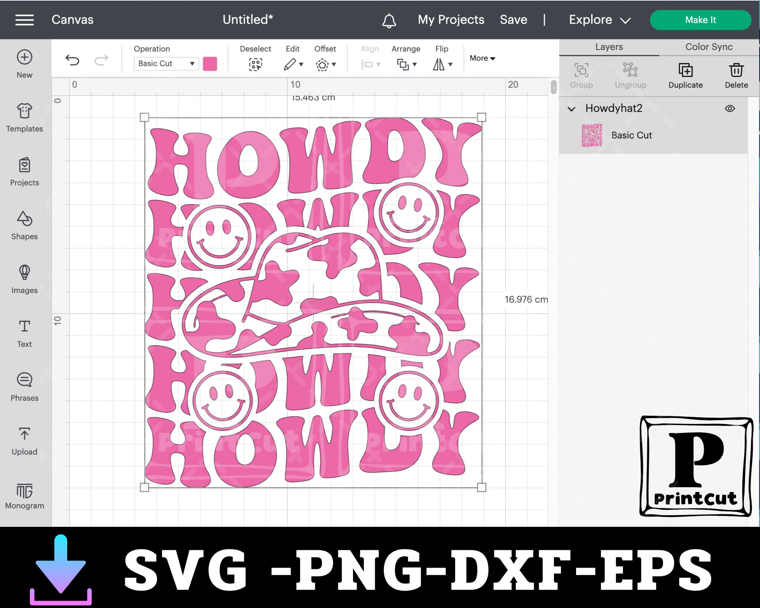 Pink Howdy Svg, Cowgirl Happy Face Svg, Texas Svg , Wavy Letters ...
