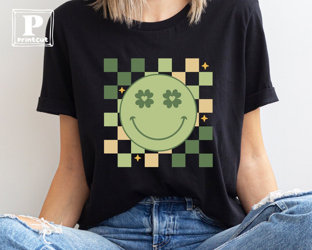 Smiley Face St Patrick's Day Svg, St Patty's Day Svg, Shamrock Svg ...