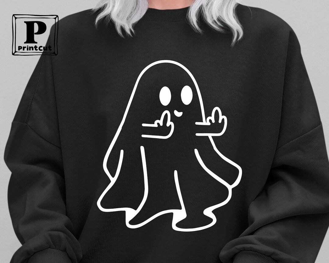 Ghost Middle Finger Svg ,funny Cute Ghost Svg , Trick or Treat Svg ...