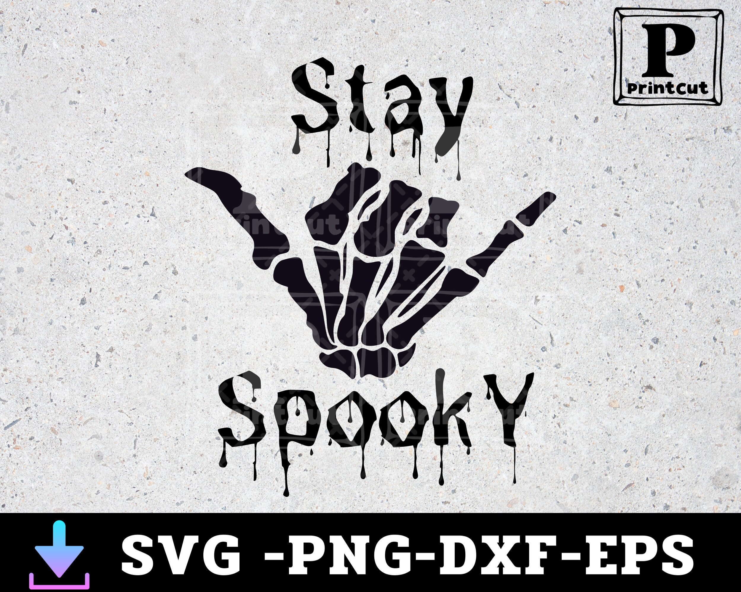 Stay Spooky Svg Skeleton Hand Svg Halloween Rock N Roll - Etsy UK