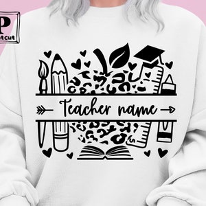 Teacher Svg , Teacher Split Monogram Svg, Teacher Leopard Svg, Back to ...