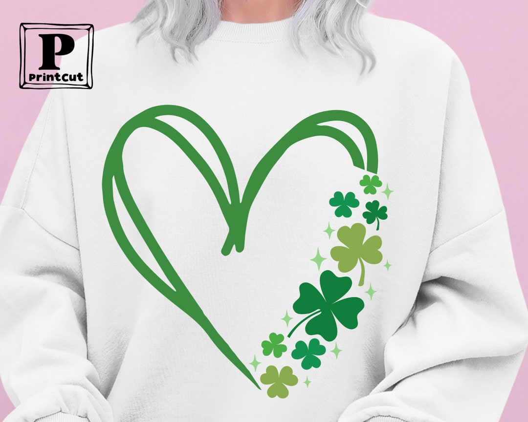 Clover Heart SVG ,lucky Svg, Shamrock Svg, St. Patrick's Day Svg ...