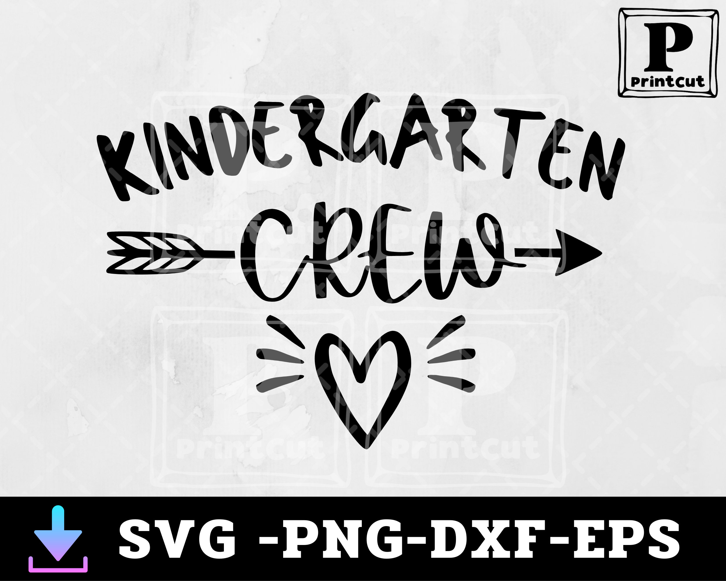 Kindergarten Crew SVG Kinder Teacher Svg back to School - Etsy