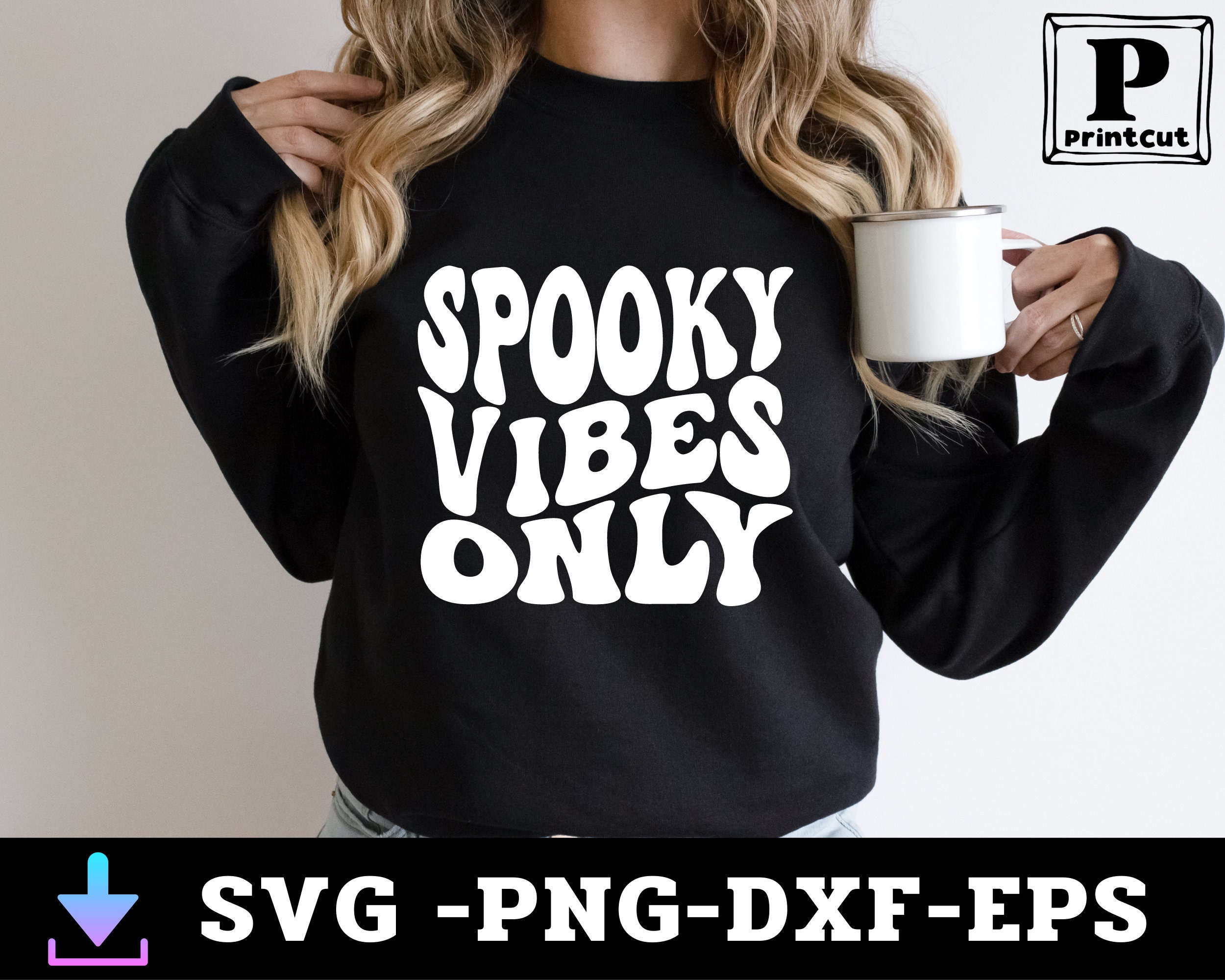 Spooky Vibes Only Svg Groovy Spooky Svg Halloween Svg - Etsy