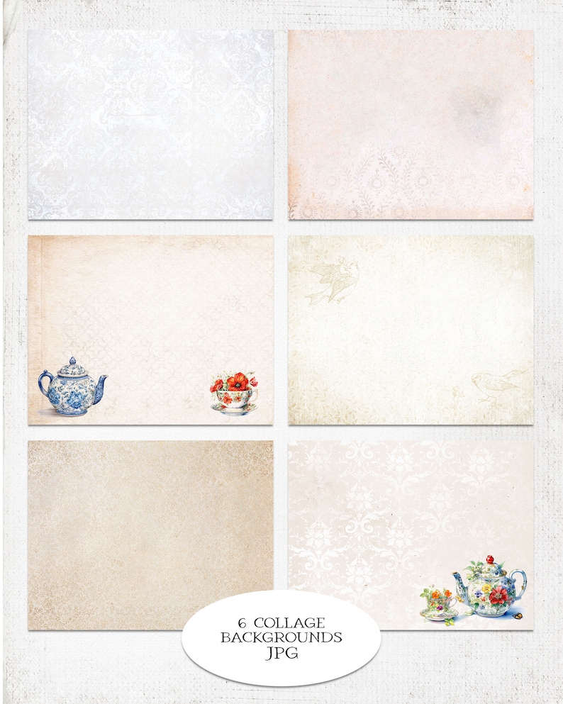 Fairy Tea Party Collage Kit: Vintage Ephemera, Paper Dolls (digital ...