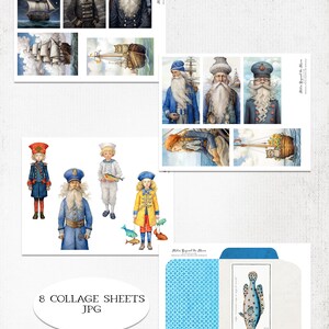 Lighthouse Harbor Journal Kit: Seaside Ephemera, Paper Dolls (digital ...
