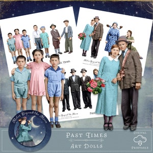 Past Times: Digital Art Dolls in 2 Formats// Individual Digital Images ...
