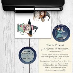 Witch's Brew Art Doll Kit: Spooky Halloween Paper Dolls (digital ...
