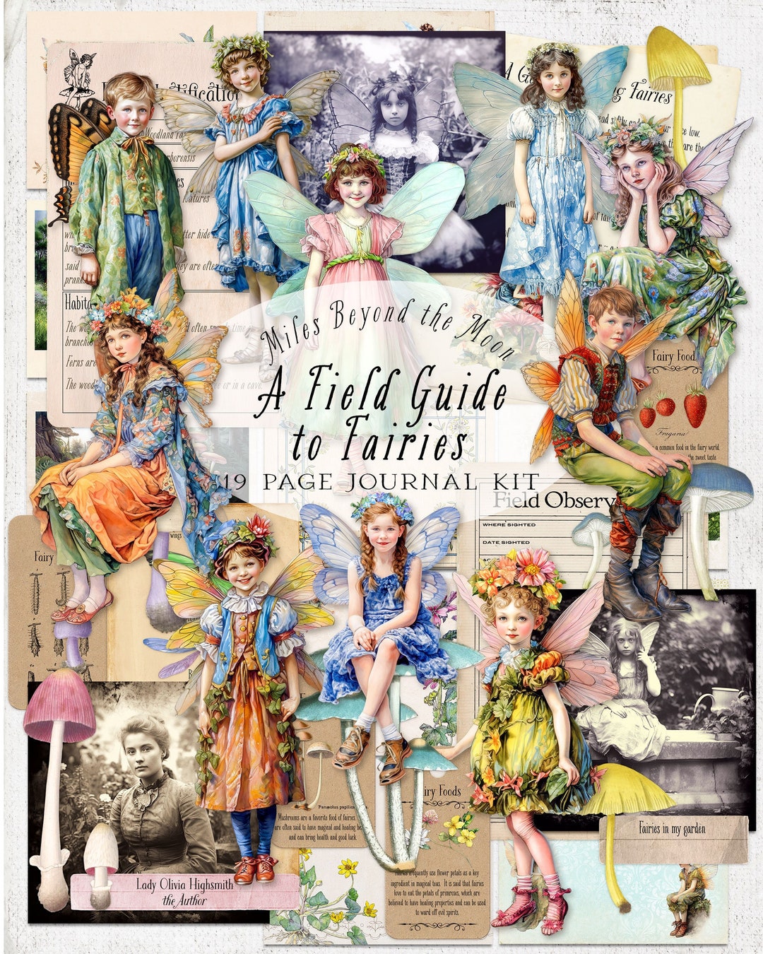 Fairy Journal Kit: Printable Ephemera, Paper Dolls (digital Download ...