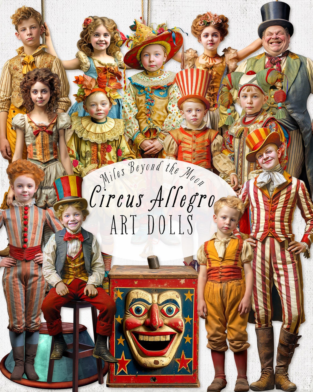 Vintage Circus Art Doll Kit: Printable Paper Dolls (digital Download ...