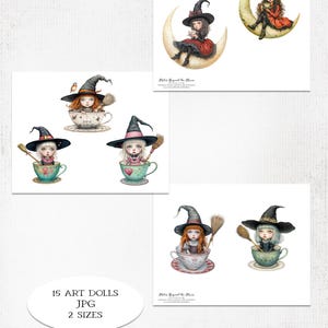 Witch's Brew Art Doll Kit: Spooky Halloween Paper Dolls (digital ...