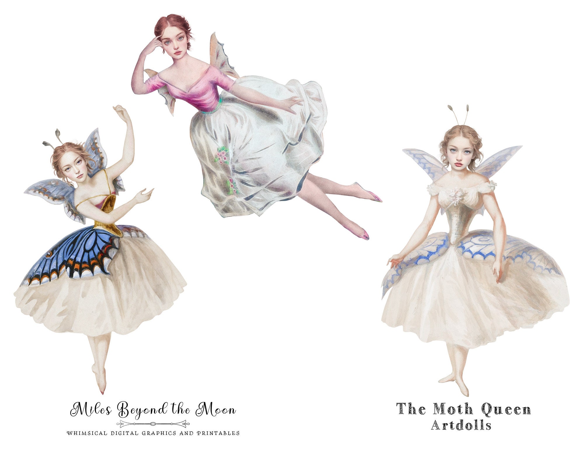 The Moth Queen Artdolls: Digital Artdolls in 2 Formats// - Etsy