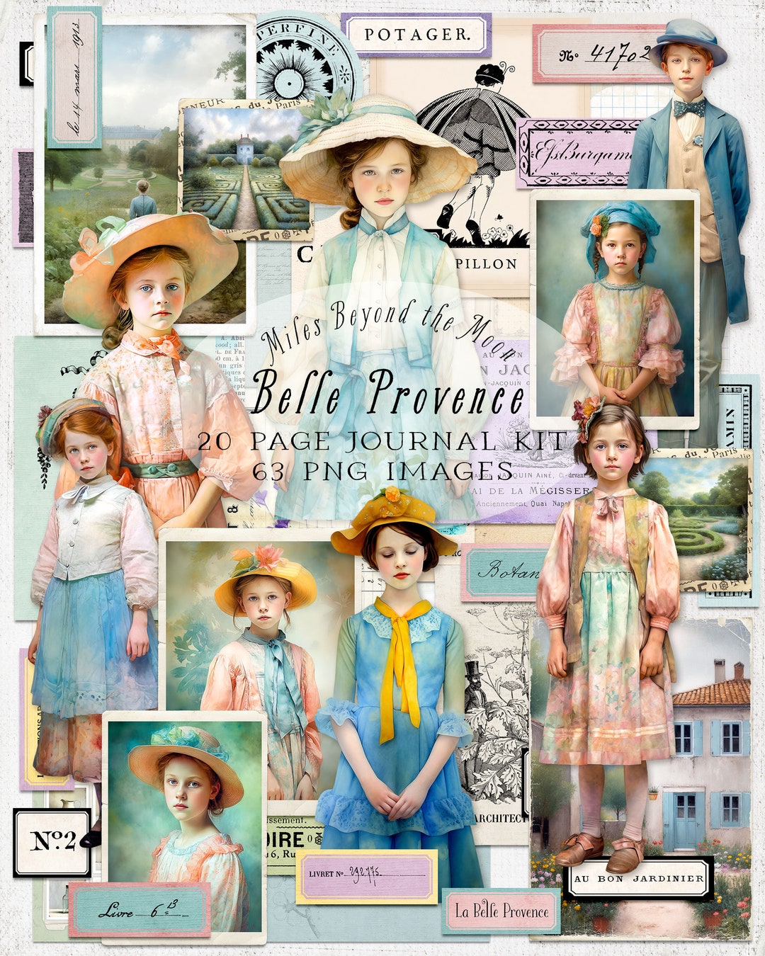 Belle Provence Journal Kit: French Ephemera, Paper Dolls (digital ...