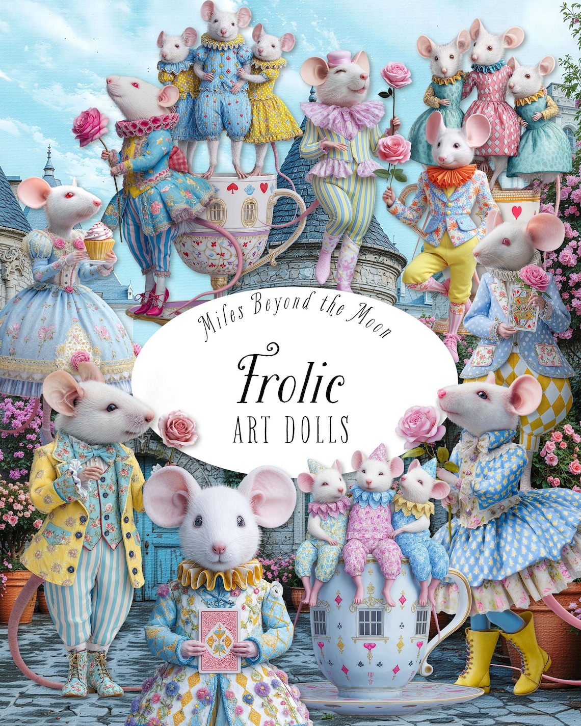 Whimsical Mice Art Doll Kit: Garden Party Paper Dolls (digital Download ...