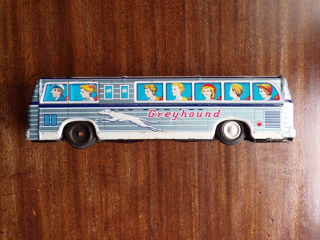 Greyhound Bus Tin Friction Toy - Etsy