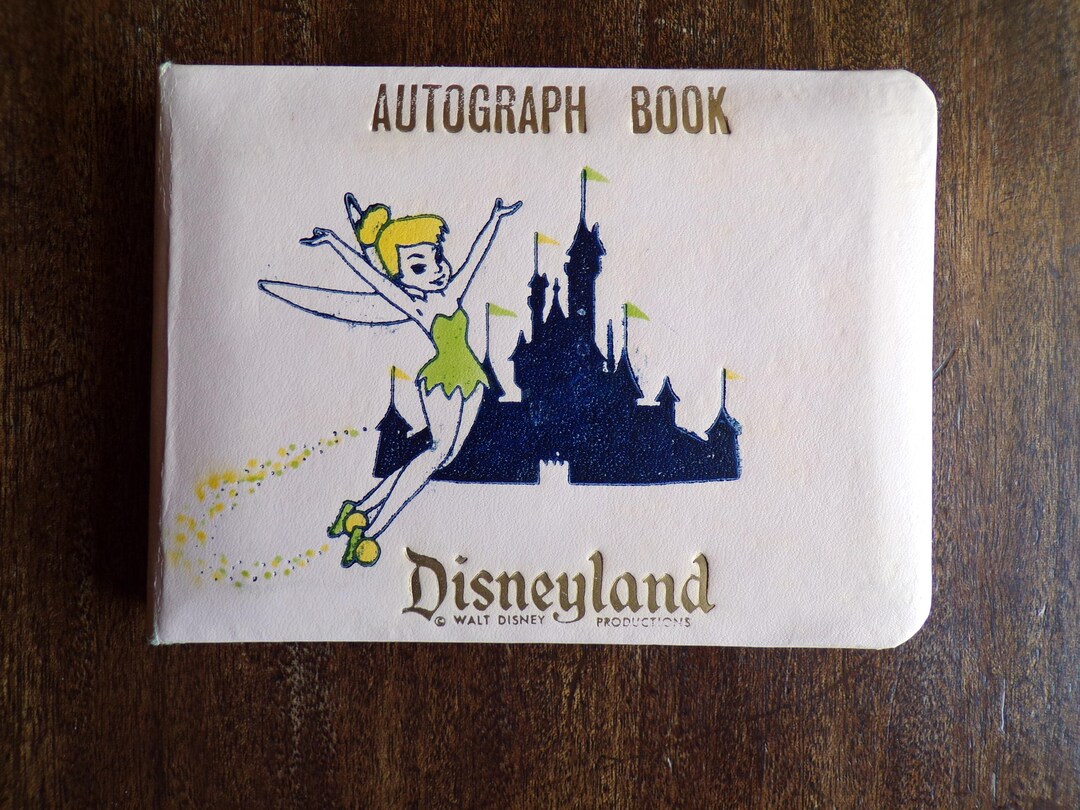 Tinkerbell Autograph Book From Disneyland ~ 1960's - Etsy
