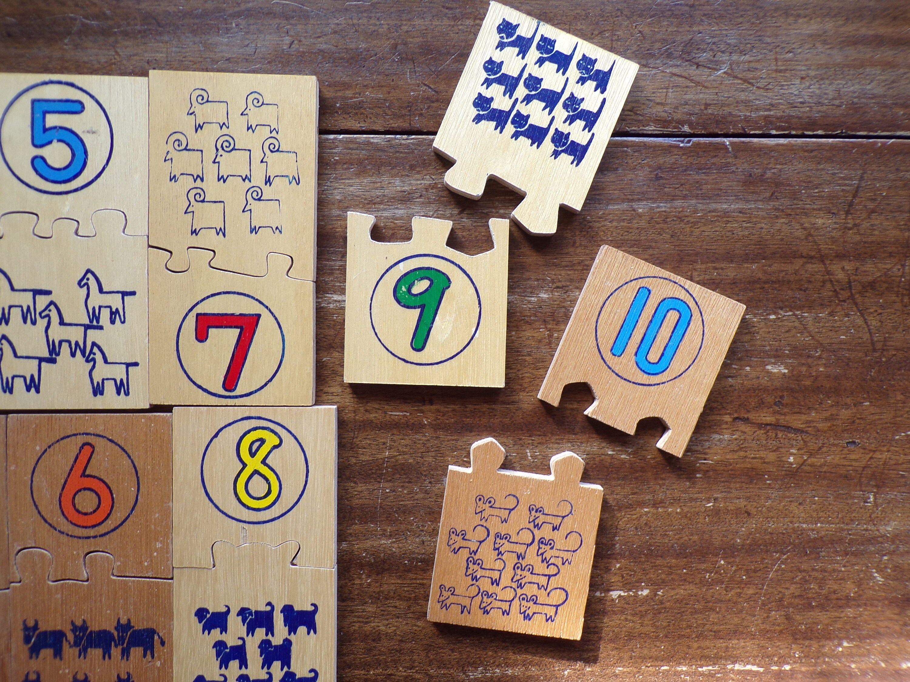 Wood Number Puzzle - Etsy