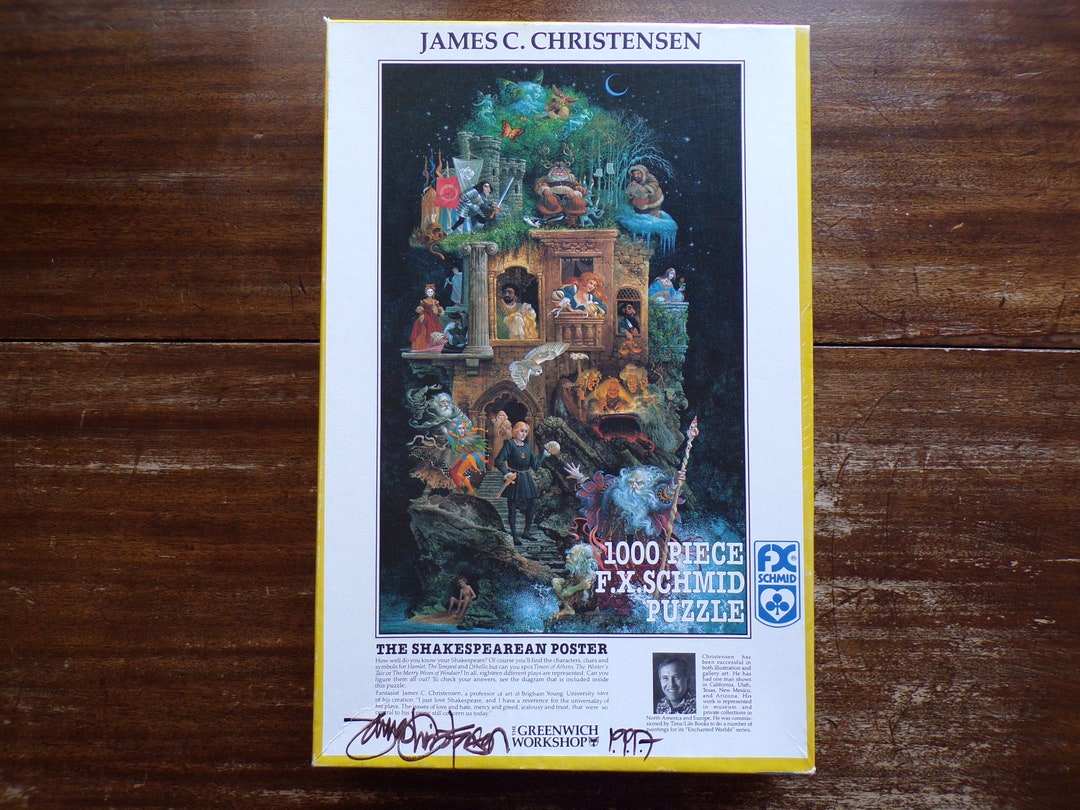 The Shakespearean Poster Jigsaw Puzzle by James C Christensen - Etsy The Shakespearean Poster Jigsaw Puzzle by James C Christensen - Etsy
