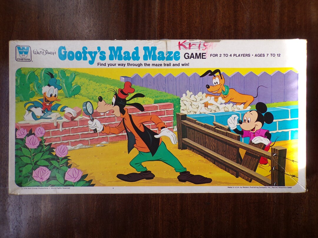 Goofy's Mad Maze Game 1976 ~ Whitman - Walt Disney - Etsy