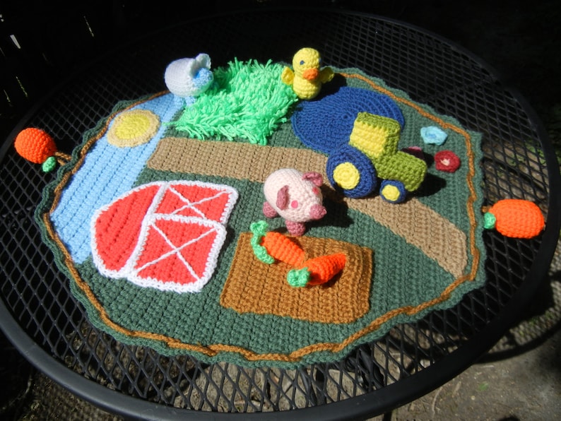 Crochet Farm Playset for Children | Etsy