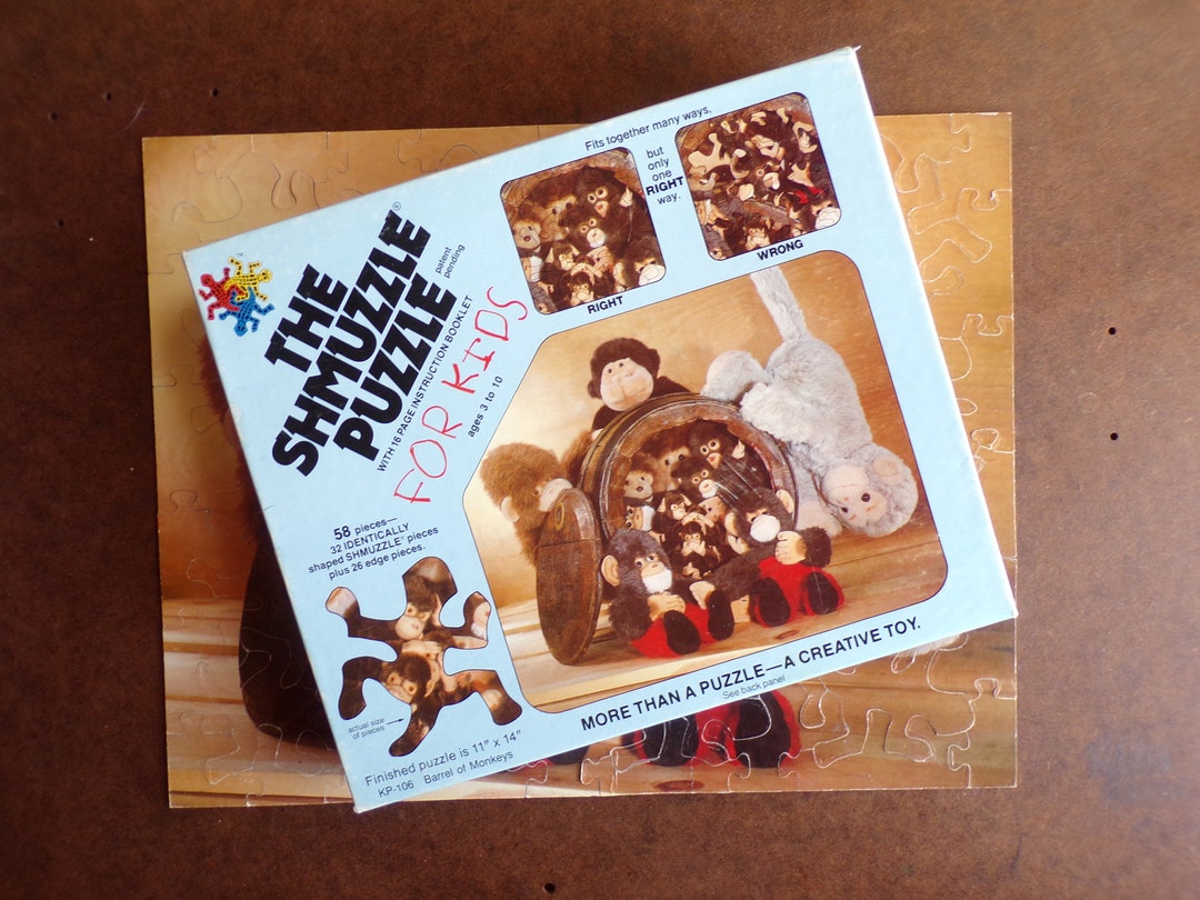 The Shmuzzle Puzzle for Kids Barrel of Monkeys 1982 - Etsy