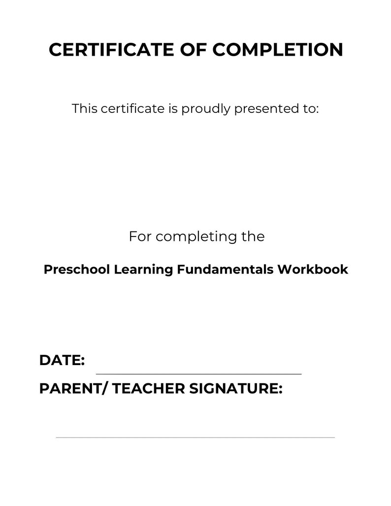Preschool Learning Fundamentals Workbook Volume 1 (A-J) - Etsy