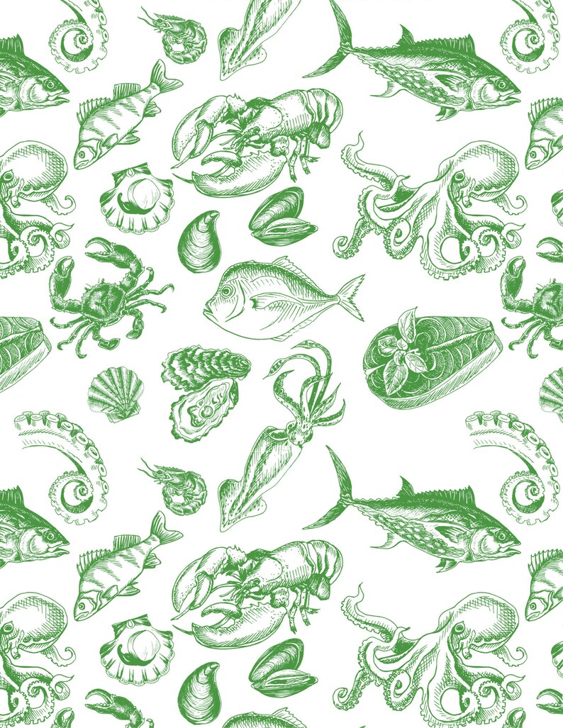 Ceramic Decal, Underglaze Transfer - Ocean Shell Fish - Etsy Canada