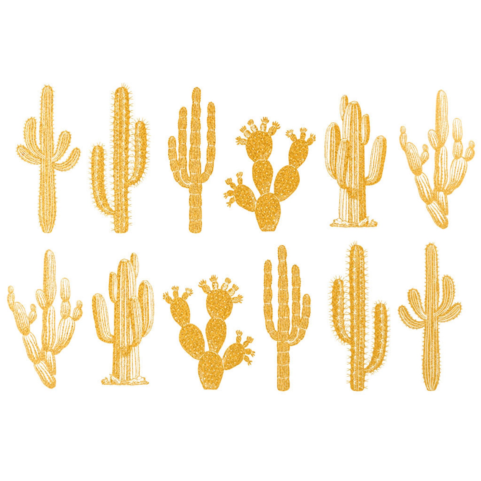 Ceramic Decal Overglaze Cactus Gold - Etsy