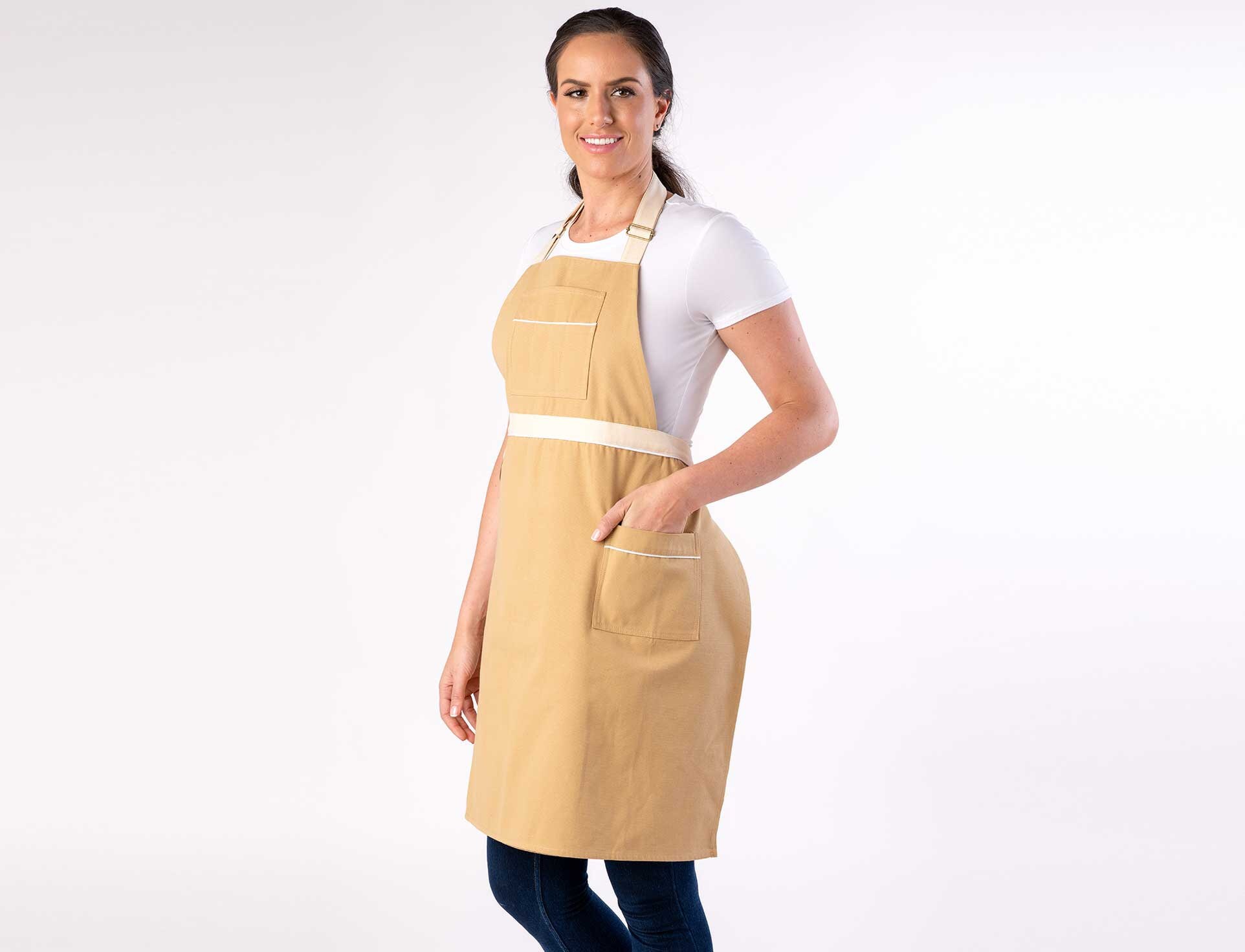 Split Leg Pottery Apron, Crafts Apron, Kitchen Apron, With Pockets for ...