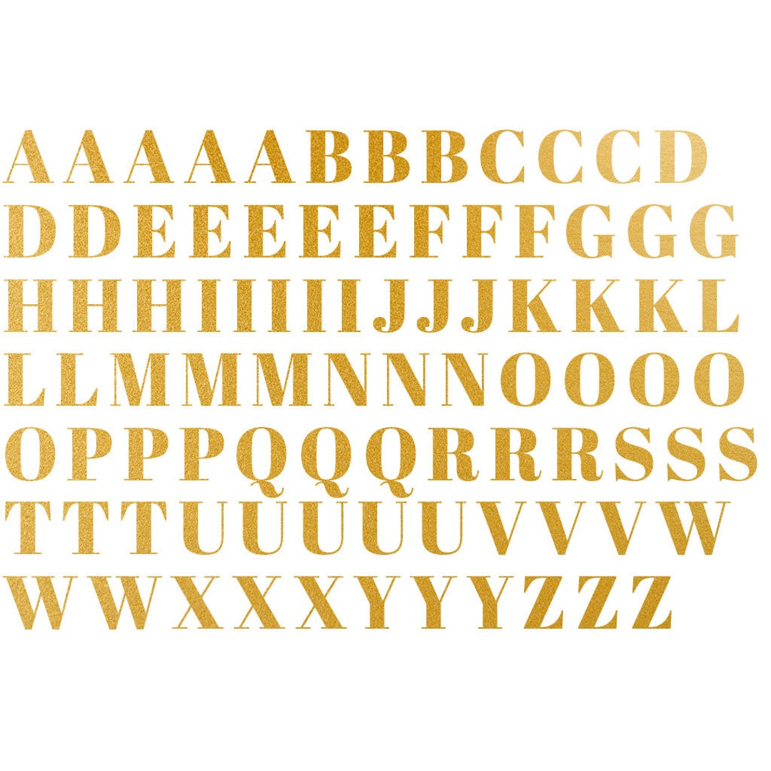 Ceramic Decal - Gold Overglaze Decal, Letters, Fonts - Etsy