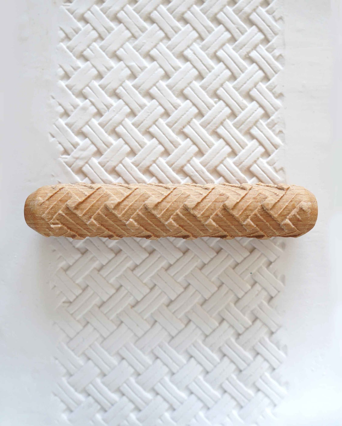 Clay Texture Roller, Pottery Hand Roller, Pastry Texture Roller - Weave ...