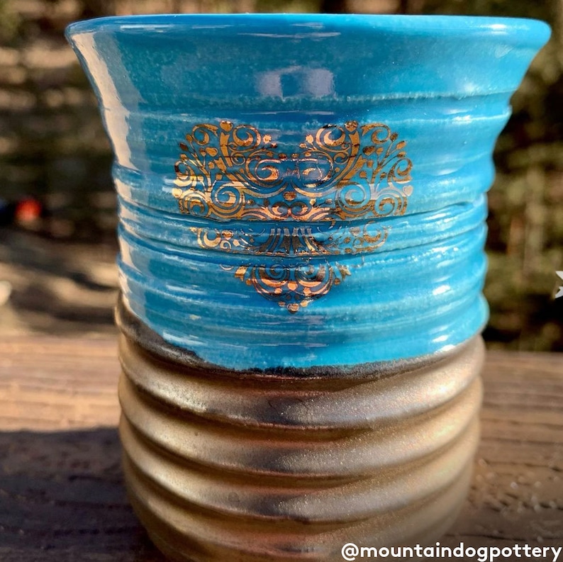 Ceramic Decal Overglaze Heart Gold - Etsy