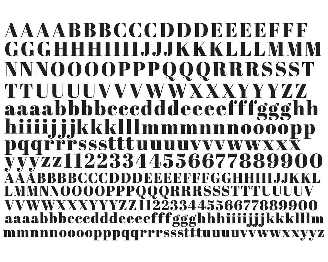 Ceramic Decal, Underglaze Transfer - Font Letter Serif - Etsy