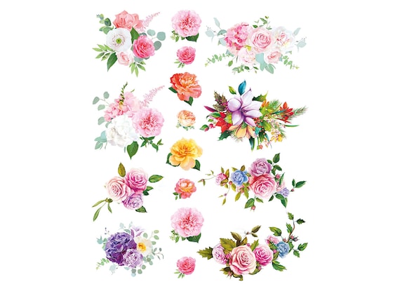 Ceramic Decal Overglaze Flower - Etsy