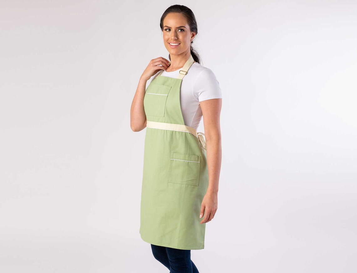 Split Leg Pottery Apron, Crafts Apron, Kitchen Apron, With Pockets for ...