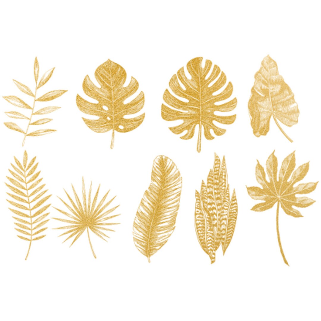 Ceramic Decal - Overglaze Leaf 01 Gold - Etsy