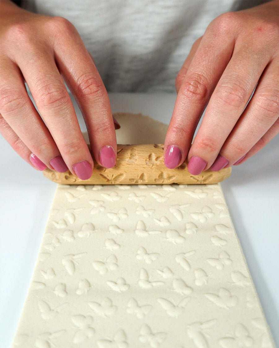 Clay Texture Roller, Pottery Hand Roller, Pastry Texture Roller ...