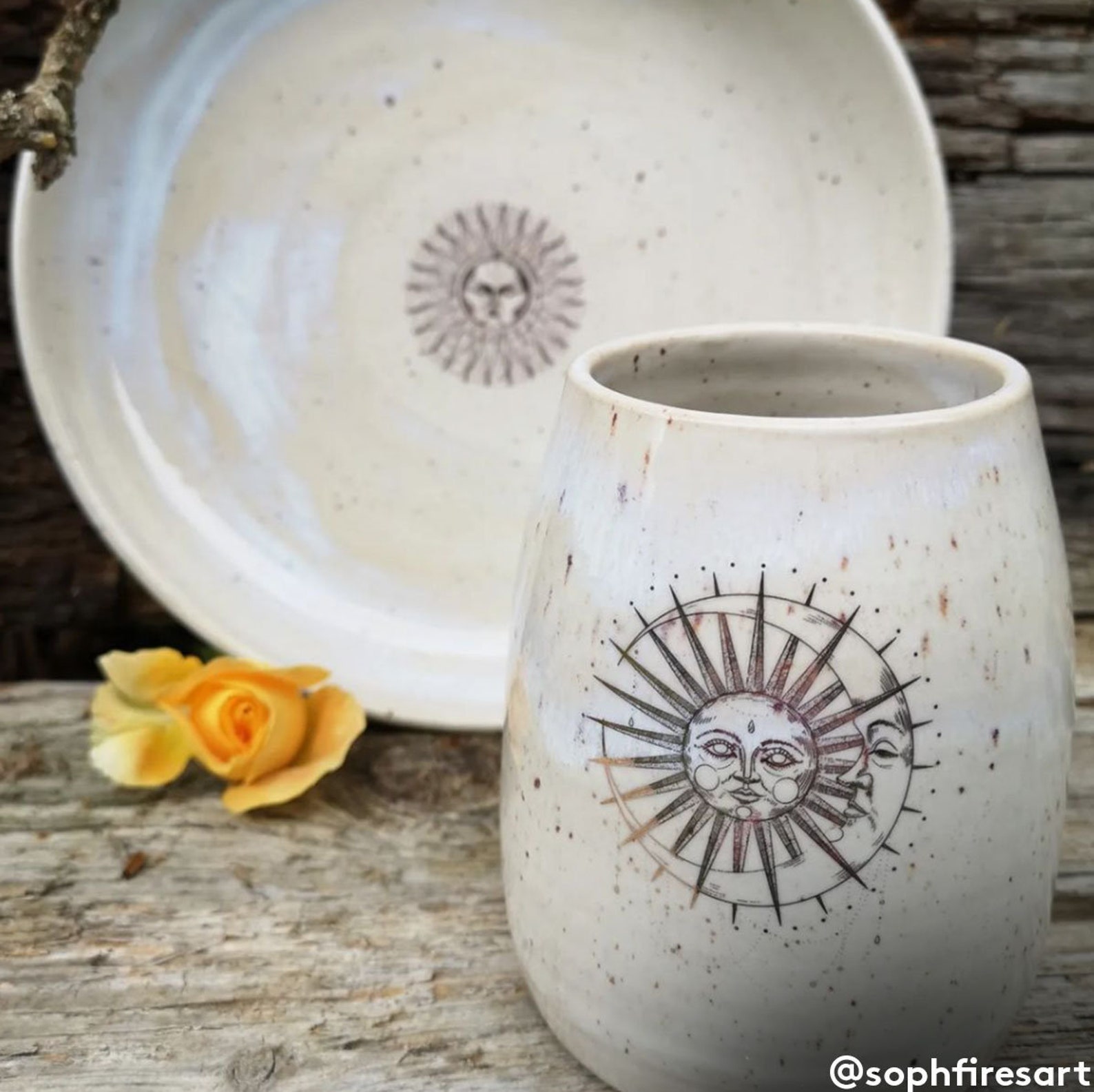 Ceramic Decal Overglaze Gold Sun and Moon - Etsy