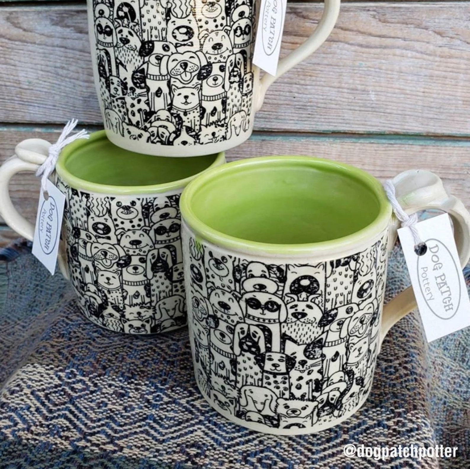 Ceramic Decal Groovy Dogs - Etsy