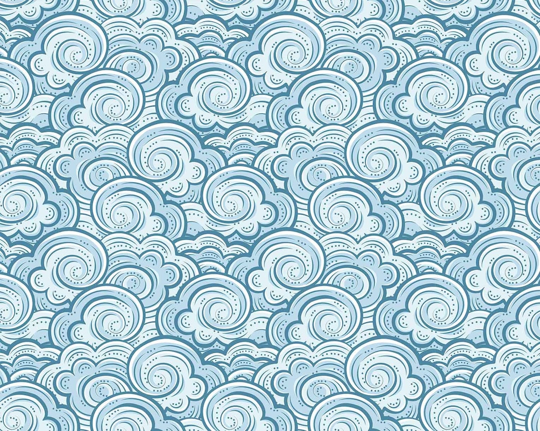 Ceramic Underglaze Decal, Underglaze Transfers, Ceramic Decal - Clouds ...