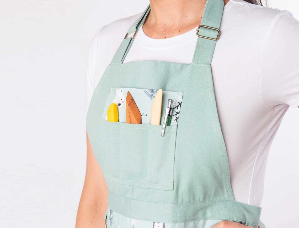 Split Leg Pottery Apron Crafts Apron Kitchen Apron With - Etsy