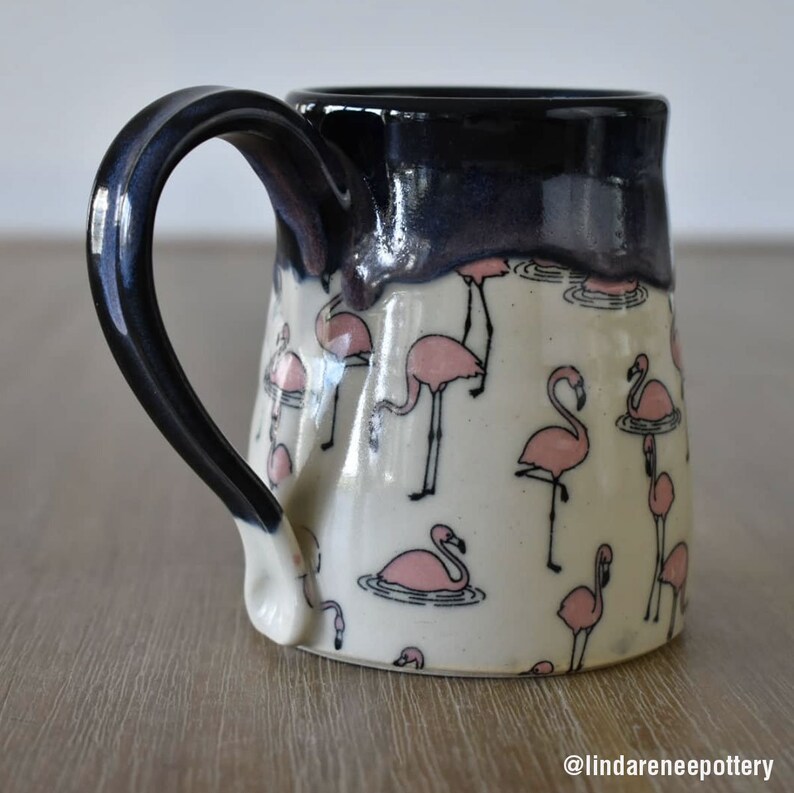 Ceramic Underglaze Decal Underglaze Transfer Flamingo - Etsy Denmark