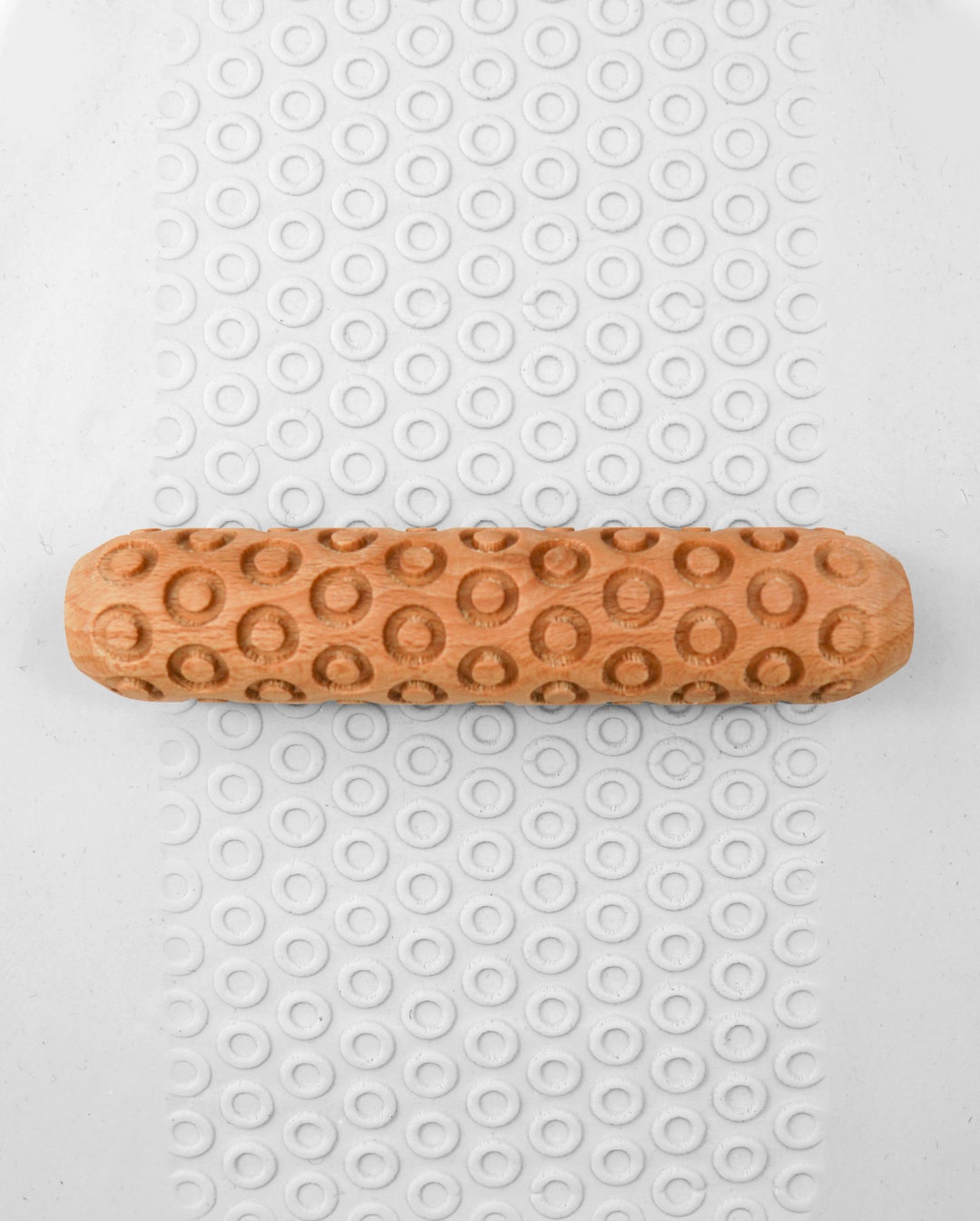 Clay Texture Roller, Pottery Hand Roller, Pastry Texture Roller - Dots ...