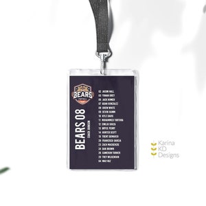 Color Block Personalized Team Roster Lanyard - Etsy