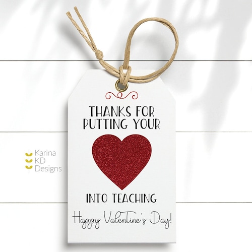 RED Thank's for Putting Your Heart Into Teaching - Etsy