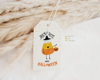 Black Cat Happy Halloween Tags Vintage Tags Look Black - Etsy